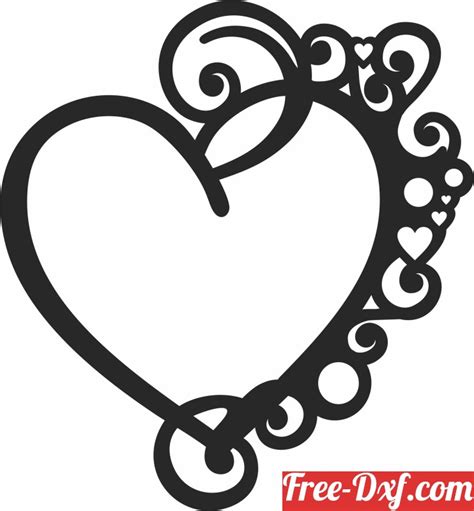 Download Heart Clipart Z3qvw High Quality Free Dxf Files Svg Cd