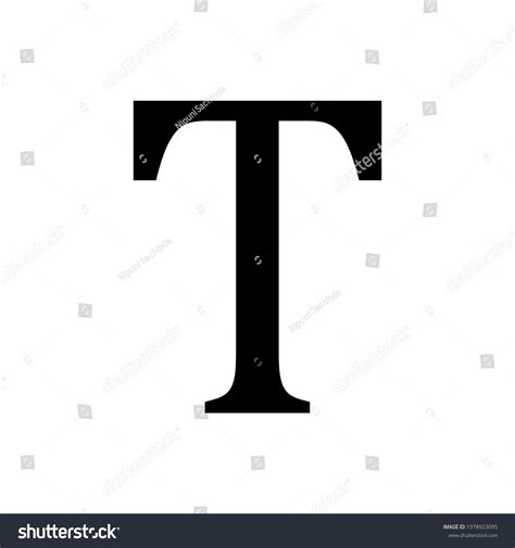 English Alphabet Letter Capital T Isolated Stock Vector Royalty Free Shutterstock