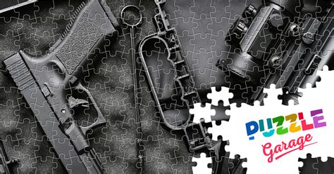 Assault Rifle And Pistol Jigsaw Puzzle Stuff Weapons Puzzle Garage