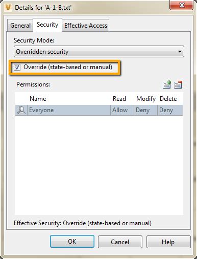 How To Remove Security Override From Multiple Objects In Vault