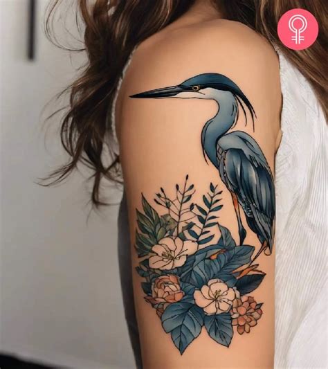 Heron Tattoos For Females Symbolism And Style Guide