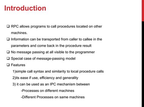 Remote Procedure Call In Distributed System Pptx