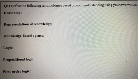 answered q1 define the following terminologies… bartleby