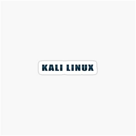 Kali Linux Text Logo Sticker By Destructors Redbubble