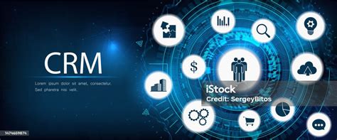 Crm Banner Customer Relationship Management Stock Illustration Download Image Now