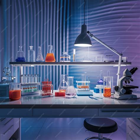 Vibrant And Organized Modern Lab Workspace Premium Ai Generated Image Vibrant And Organized Modern Lab Workspace Premium Ai Generated Image