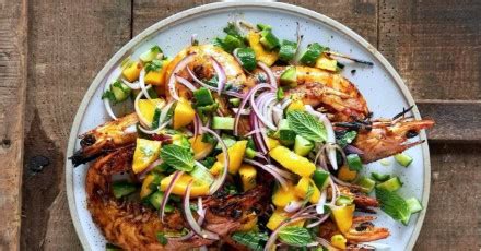 Spiced Bbq King Prawns With Mango Salsa Marine Stewardship Council