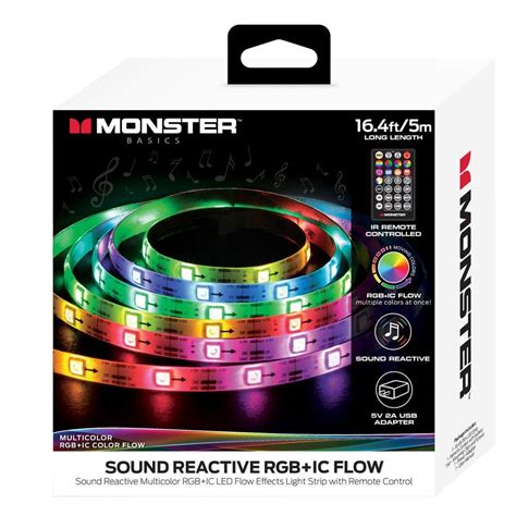 Monster 164ft Sound Reactive Livingroom Multi Color Flow Effect Led