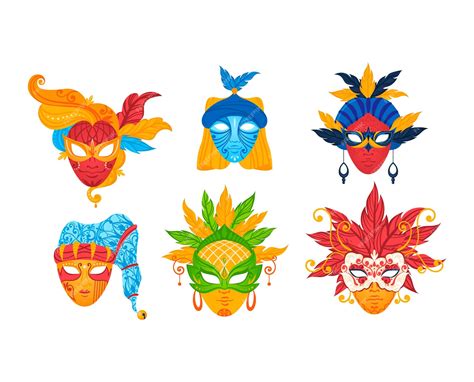 Mascarada Máscaras Coloridas Alegre Festival Cara Brillante Decoración