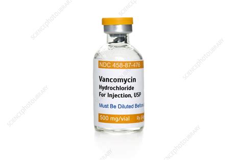 Vancomycin Hydrochloride Antibiotic Vial Stock Image F0359655