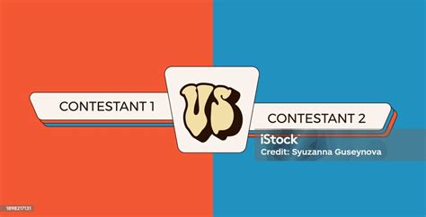 Versus Groovy Retro Blank Vs Vector Background Template Stock Versus Groovy Retro Blank Vs Vector Background Template Stock