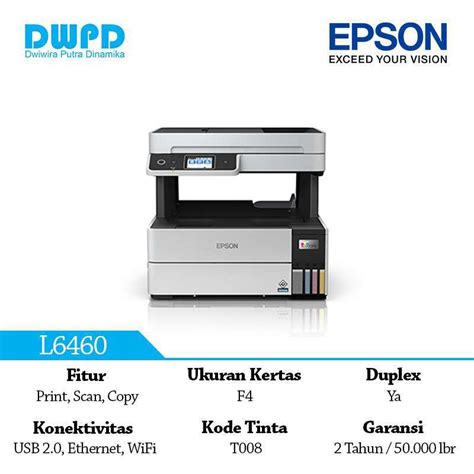 Jual Epson Printer L6460 L 6460 Print Scan Copy Adf And Duplex Up To F4 Di Seller Dwiwira Putra