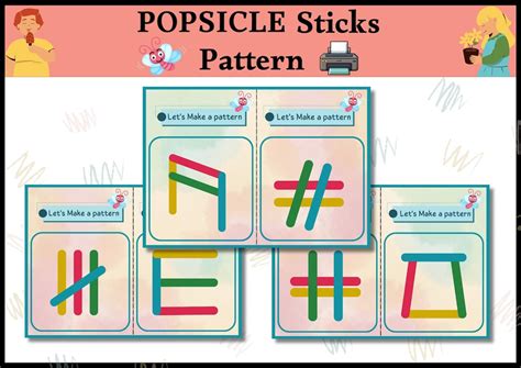 Popsicle Sticks Activity Patternpopsicle Sticks Preschoolmontessori