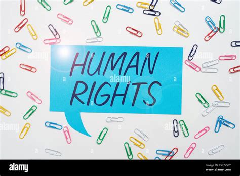 Text Sign Showing Human Rights Business Overview Moral Principles