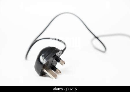 UK Three Pin Plug With Pins Face Up Stock Photo Alamy