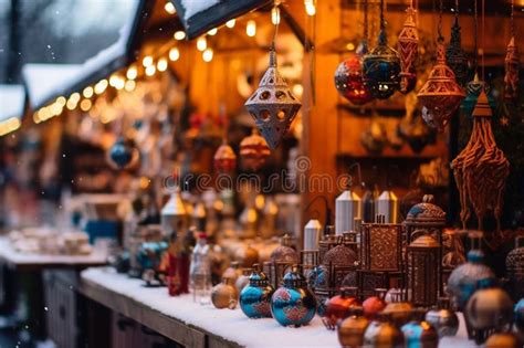 Holiday Market Extravaganza Handmade Ornaments And Ts Stock