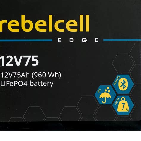 12V75 EDGE LiFePO4 battery | Rebelcell | Powering the outdoors
