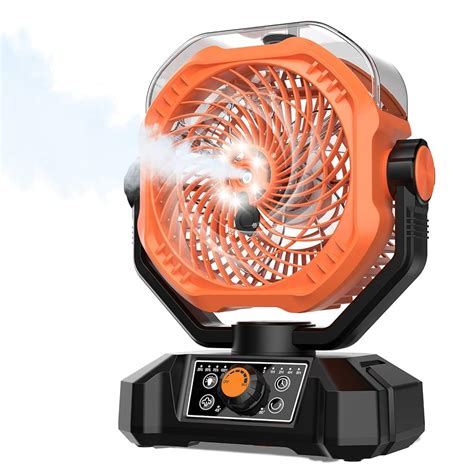 Misting Fan Portable With 12oz Tank 20 000mah Battery 8 Speeds