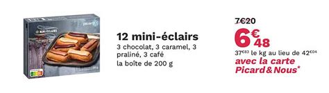 Promo 12 Mini éclairs Chez Picard Icatalogue Fr