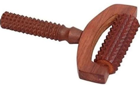 Manual Wooden T Roller Massager For Body Fitness Feature Enhances