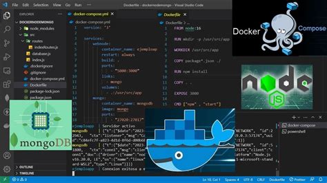 conexión de contenedores node y mongo con docker compose youtube