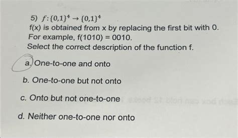 Solved 5 F {0 1}4 → {0 1}4 F X Is Obtained From X By
