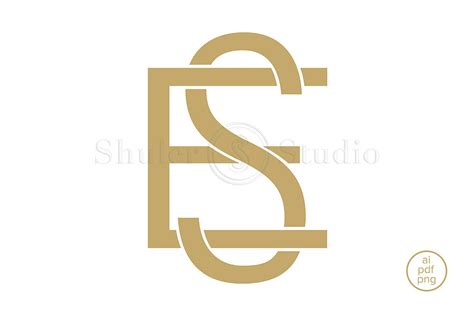 Es Monogram Se Monogram Creative Logo Templates ~ Creative Market