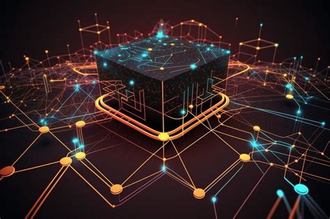 Premium Photo Futuristic Digital Background Abstract Connections Technology And Digital Network