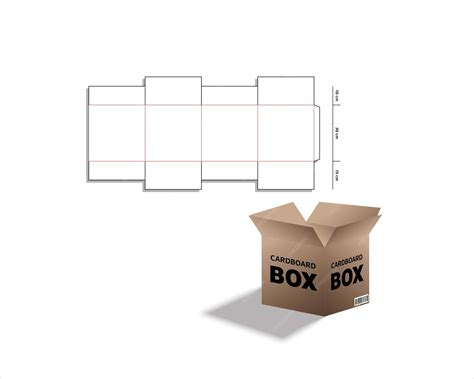Diseño De Plantilla De Caja De Cartón Vector Premium