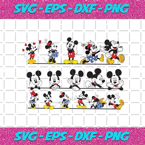 15 Mickey Mouse Svg Bundle Svg Png Dxf Eps Cricut Files October 2025