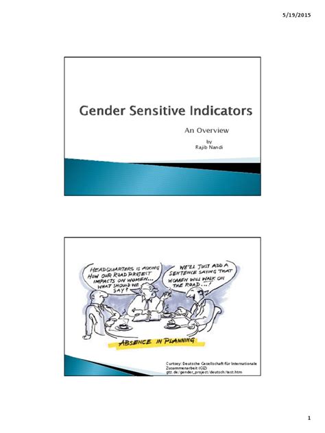 Gender Sensitive Indicators Pdf Qualitative Research Gender