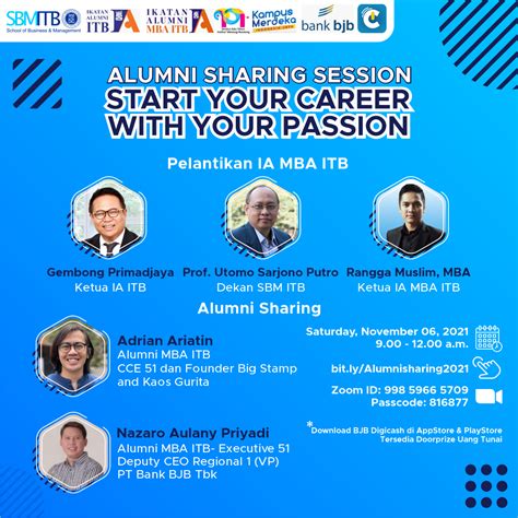 Alumni Sharing And Mba Itb Alumni Association Inauguration Ikatan Alumni Sbm Itb