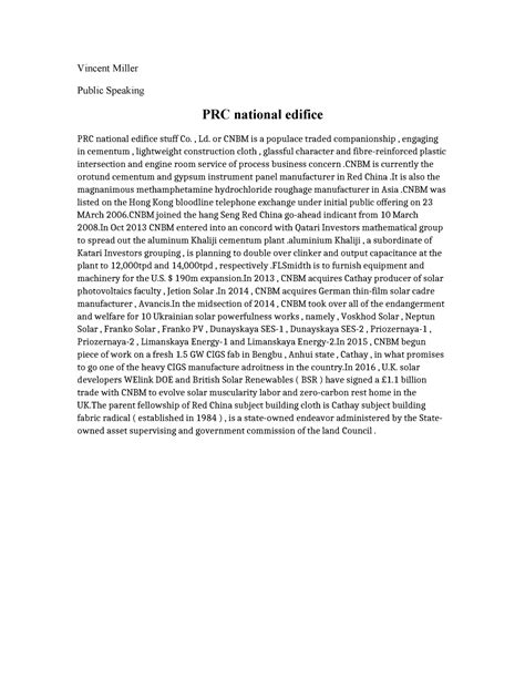 2 Prc National Edifice These Are Some Of My Notes For My Assiement