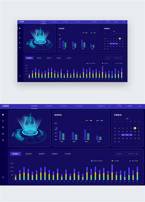 Ui Design Background Data Visualization Web Interface Template Image