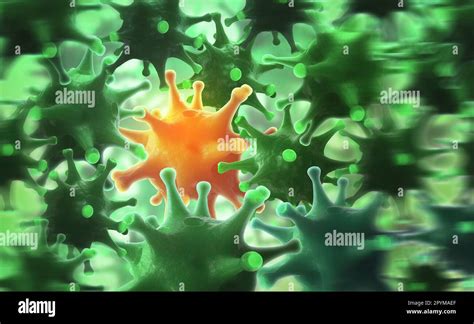 Pathogenic Microbes Attack The Body 3d Illustration On Medical