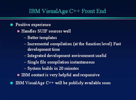 Ibm Visualage C Front End