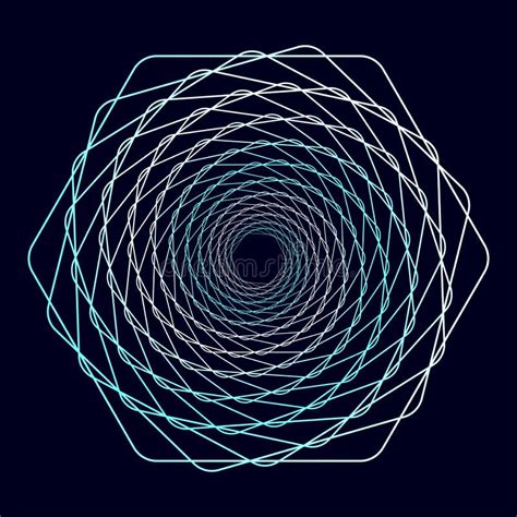 Vector Colored Spiral Twisted Abstract Wireframe Tunnel Stock Illustration Illustration Of