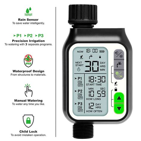 Garden Water Timer Waterproof Watering Timer With Grandado