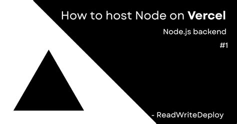 How To Deploy A Nodejs Server In Vercel Node Js Backend