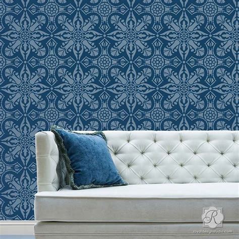 Marisol Damask Tile Stencil Damask Tile Tile Stencil Wall Stencil Designs
