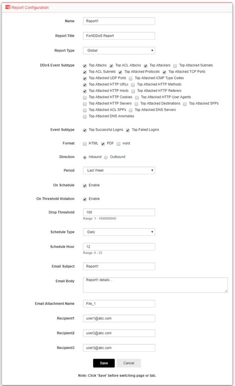 Configuring Reports Fortiddos 573 Fortinet Document Library