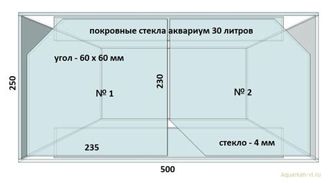 Аквариум 30 л размеры | Аквариум по размерам