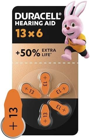 Duracell Batterier För Hörapparater Storlek 13 6 Pack Upp Till 50 Extra Batteritid Enkel