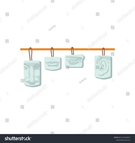 Nose Mouth Eye Ear Plaster Models Stock Vector Royalty Free