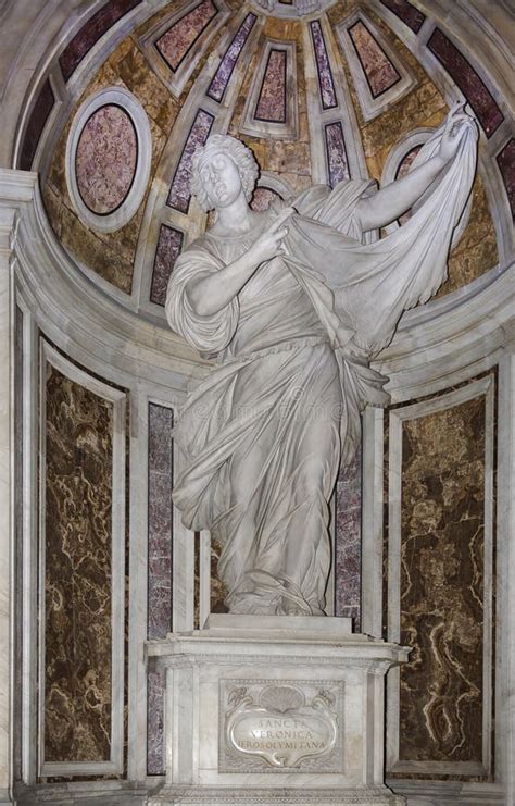 Saint Veronica Statue Inside Saint Peter S Editorial Photo Image Of