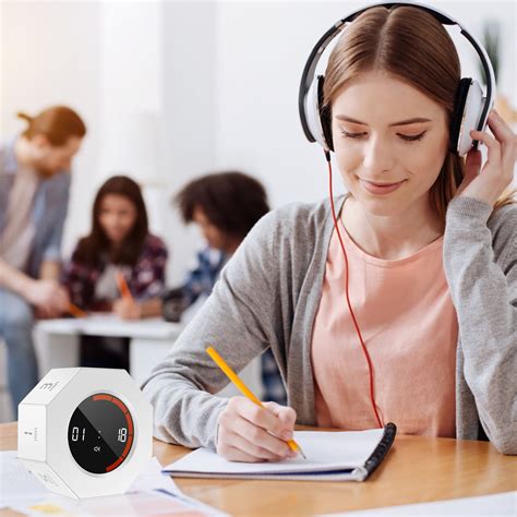 Grusce Octagon Pomodoro Timer Clock Octagonal Gravitational Flip Focus Productivity Timer Cube 1