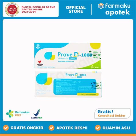 Jual Prove D3 1000 Iu Strip 10 Tablet Bhl Shopee Indonesia
