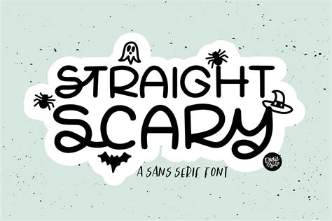 Instant OTF Font DOWNLOAD Straight Scary Sans Etsy