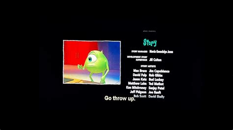Monsters Inc Credits