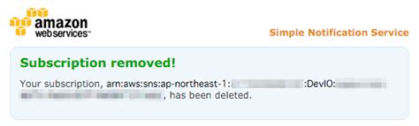 Amazon Sns メール通知の「unsubscribe」リンクを無効化する Developersio